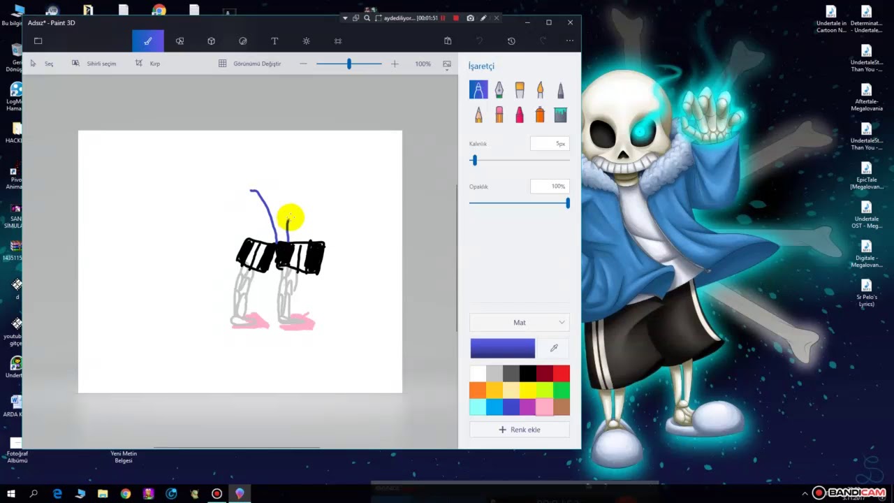 UNDERTALE PAİNT SANS ÇİZİMİ ÇOK KOLAY - YouTube