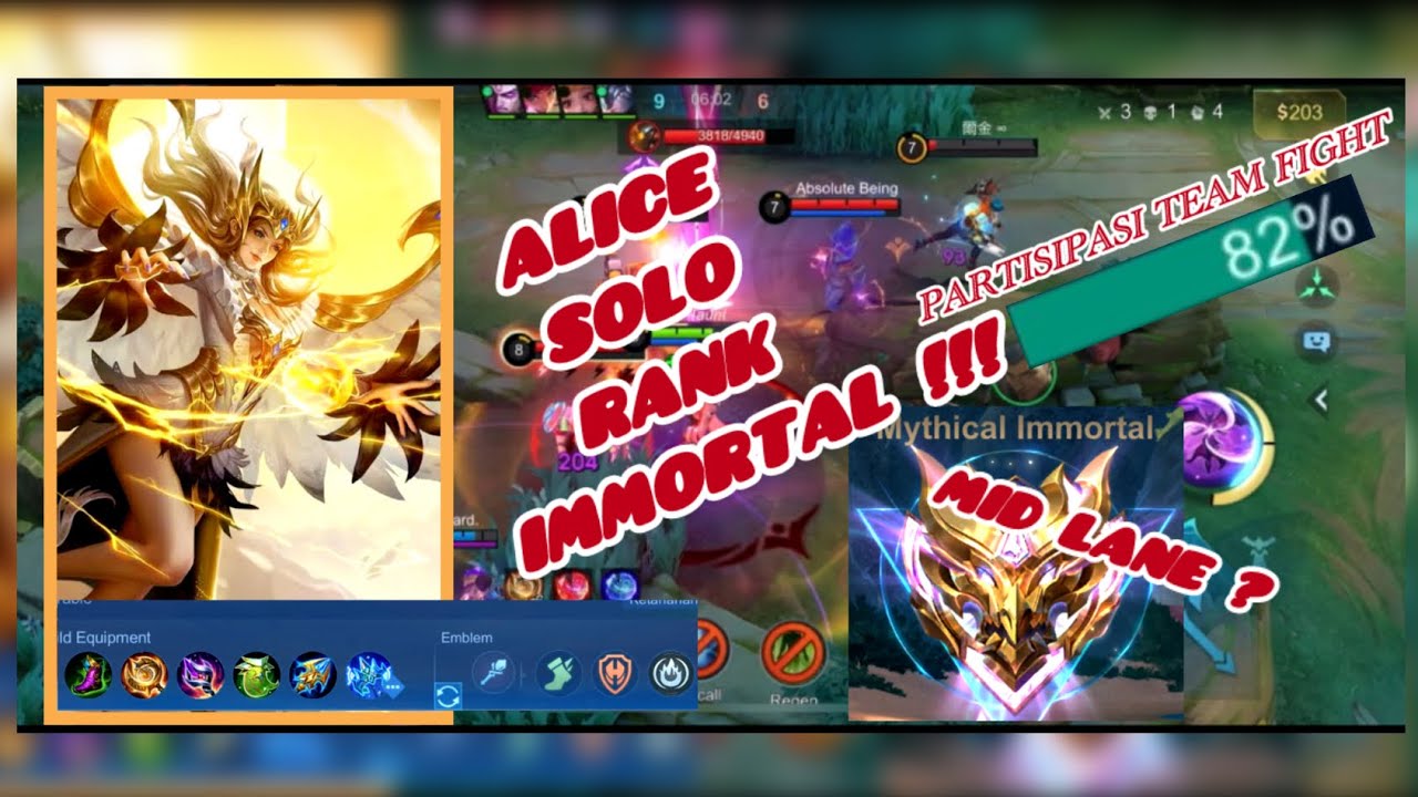 ALICE SOLO IMMORTAL RANK ! - YouTube