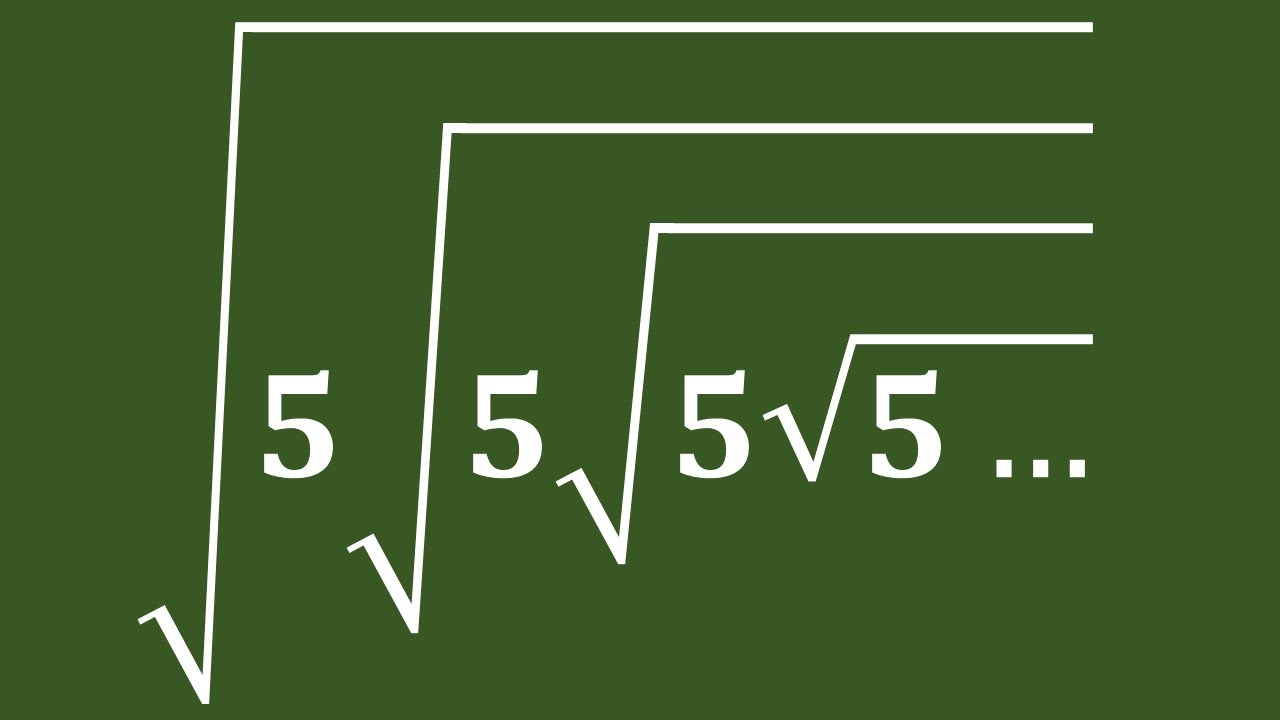 nested square root series of 5 - YouTube