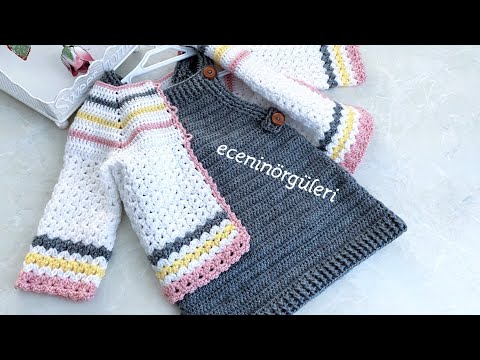 Easy Crochet Baby Dress Pattern/Tığ işi Kolay Elbise /Bebek Elbise/ 1-2 Yaş için/ Jile