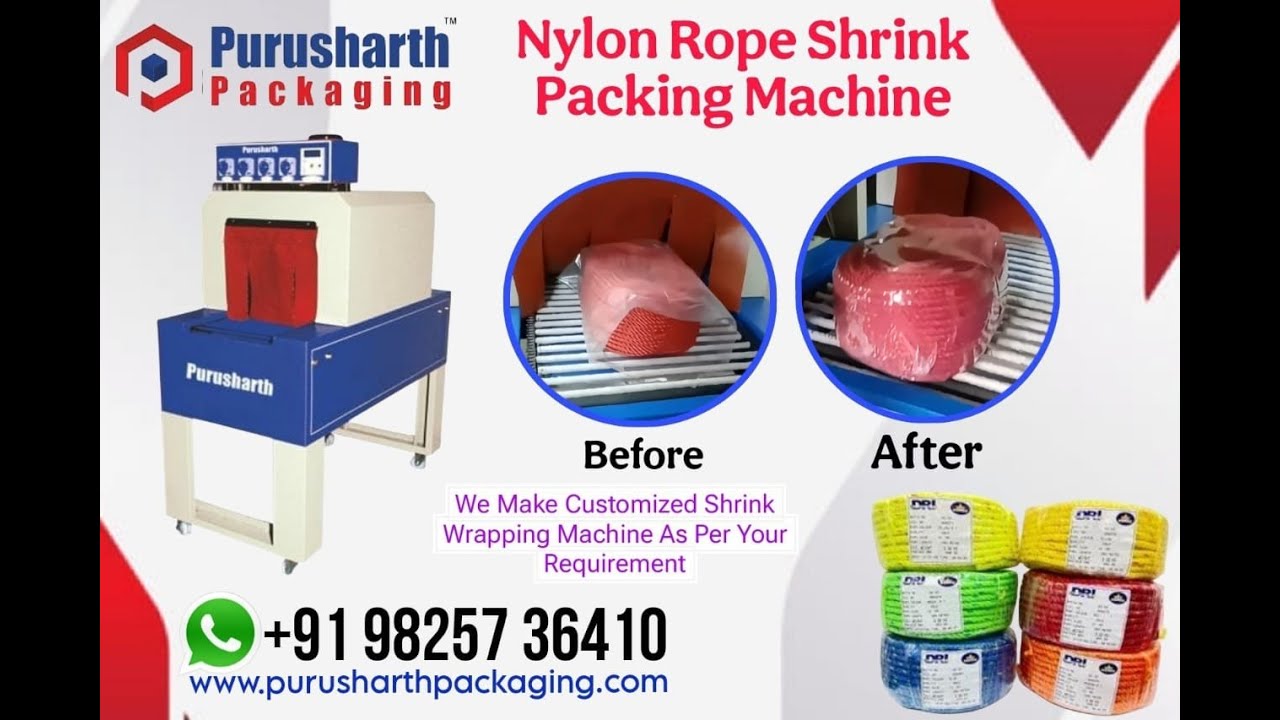 Nylon Rope Shrink Packing Machine | PE Rope Packing Machine - YouTube