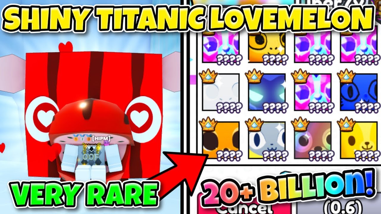 INSANE OFFERS For *SHINY* Titanic Lovemelon in Pet Simulator 99! - YouTube