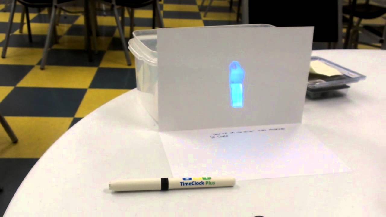 Mini projector fun - R2D2's Princess Leia message - YouTube