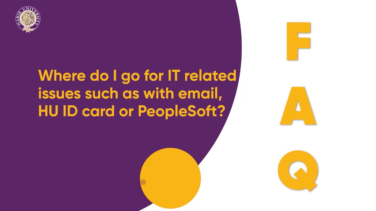 Issues with Your Email, HU ID Card and PeopleSoft? - YouTube