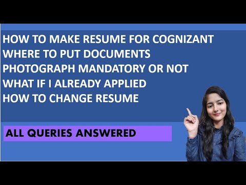 HOW TO MAKE RESUME FOR COGNIZANT || WHERE TO PUT DOCUMENTS ...