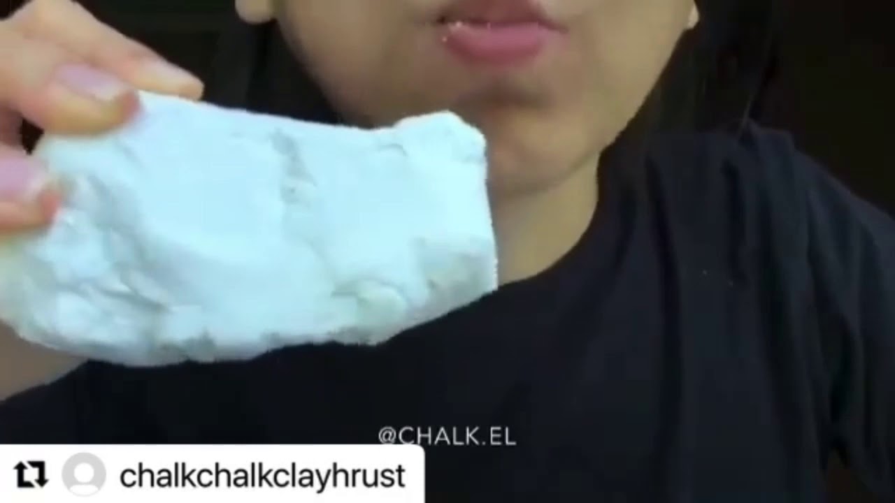 El chalk wet chalk eating - YouTube