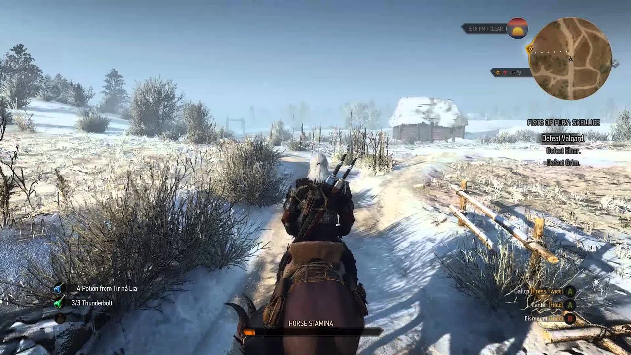 Witcher 3 snow in White Orchard - YouTube