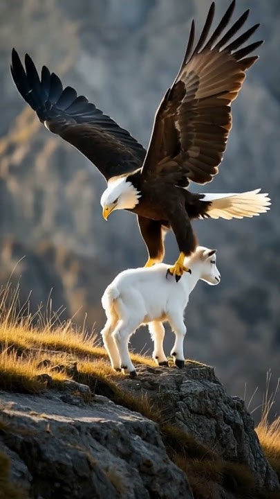 Eagle Locked Eyes on Goat Baby – Shocking Moment! #wildlife #shorts # ...