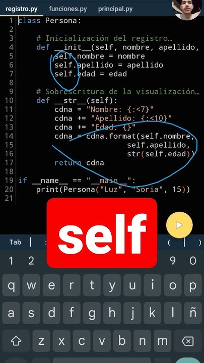 12 — Self — Python Shorts Programming Script Python Pydroid3 Youtube