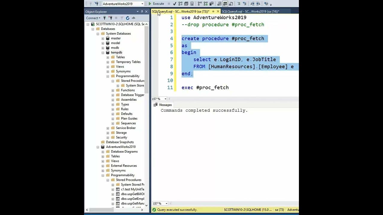 Vid 16 How To Create A Temporary Stored Procedure In Sql Server Sqlshorts Youtube 4642