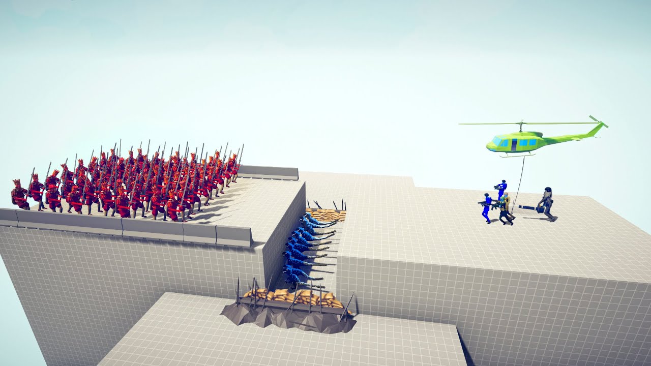 LANDING HELICOPTER + 10 ZOMBIE RAPTOR vs 70 EVERY UNITS | TABS ...