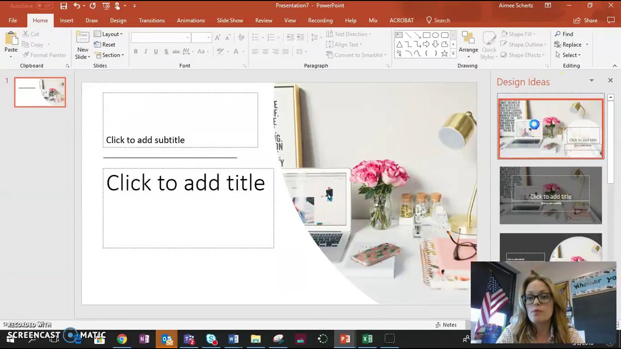 Two Minute Teacher Tech: PowerPoint Designer Feature - YouTube
