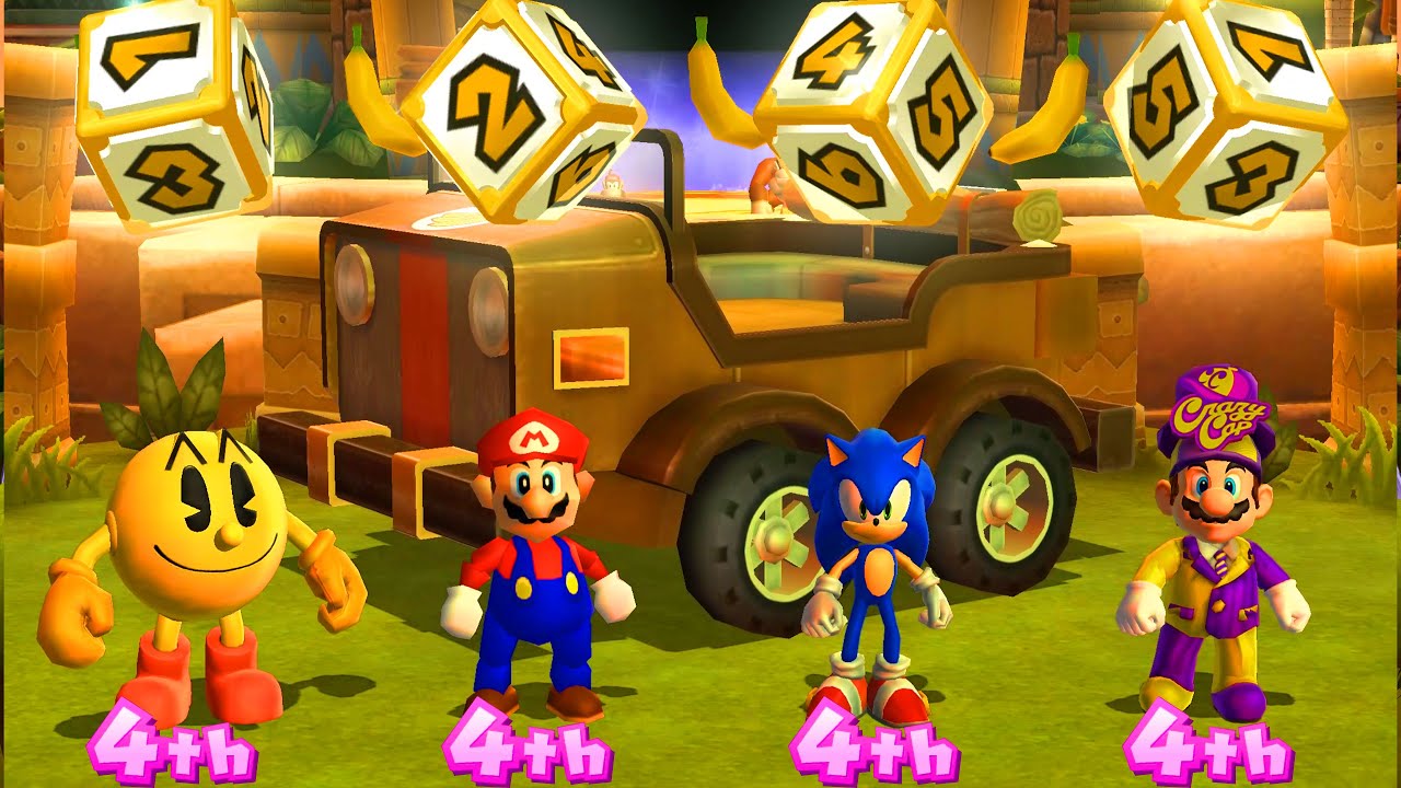 Mario Party 9 DK's Jungle Ruins - Toad vs Mario vs Sonic vs Mario Crary ...