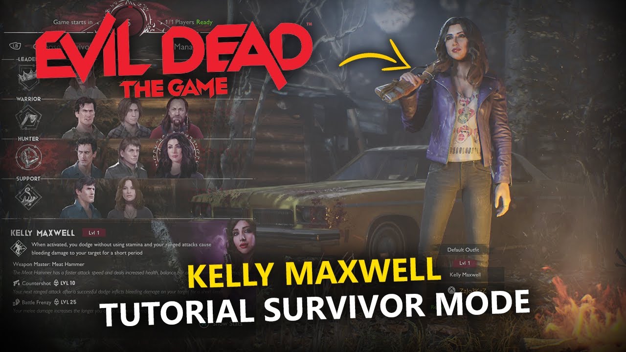 EVIL DEAD | Kelly Maxwell - Survivor Mode Tutorial - YouTube