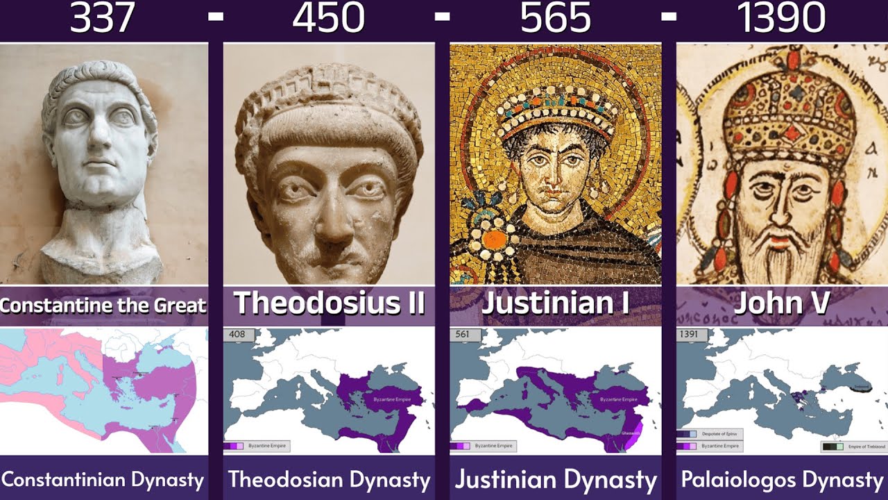 📜 Timeline of Byzantine Emperors (330–1453 AD) 🏛️ - YouTube
