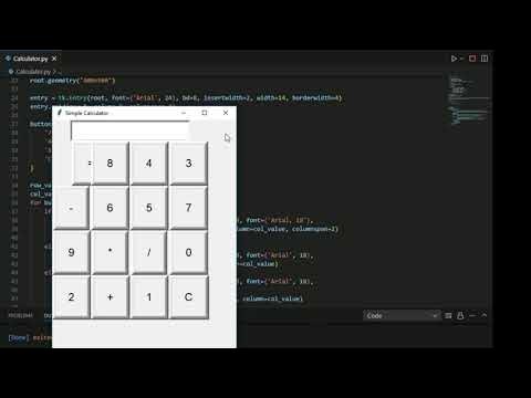 Simple Calculator - With a GUI using Tkinter - YouTube