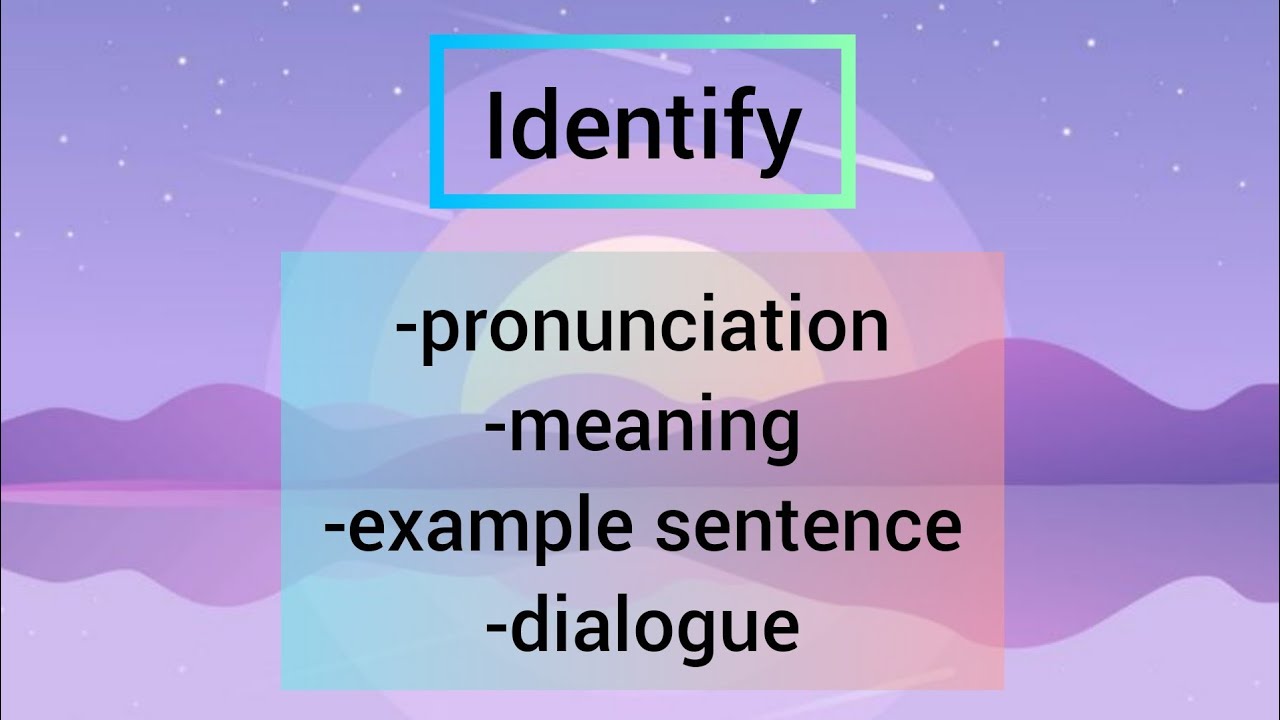 How to pronounce "identify" - YouTube