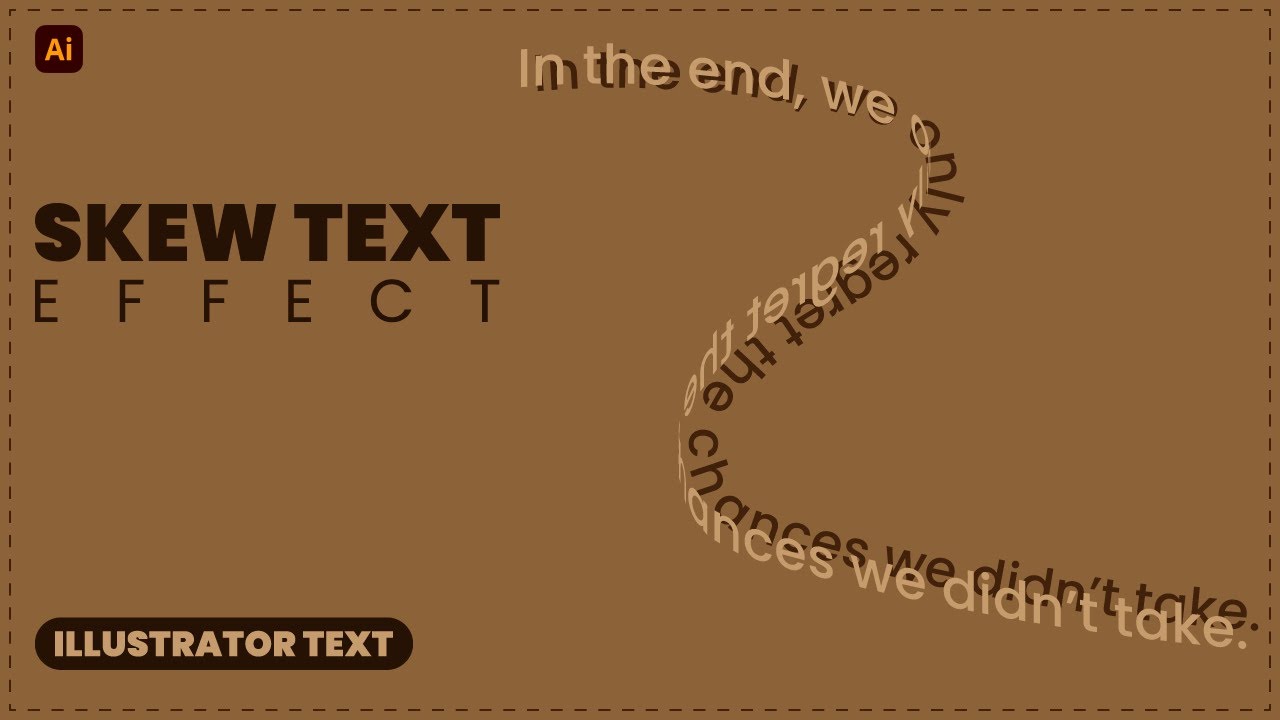 How to skew text in illustrator | illustrator text effects ...