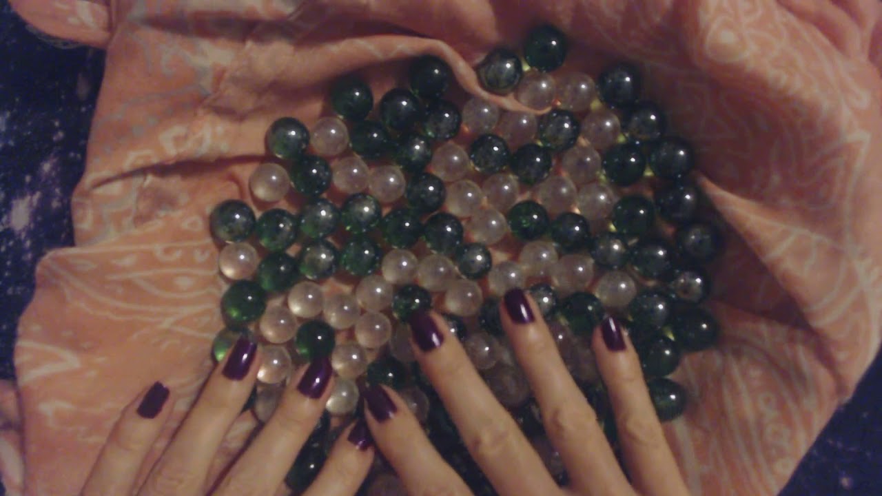 ASMR ~ Sorting / Clinking / Counting Glass Orbs (Whisper) - YouTube