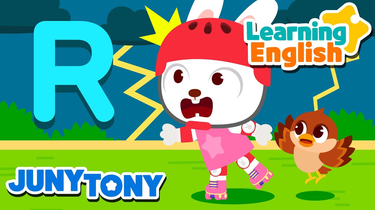 ⭐Belajar Inggris R | Rabbit on Roller Skates 🐇 | Lagu ABC Bahasa ...