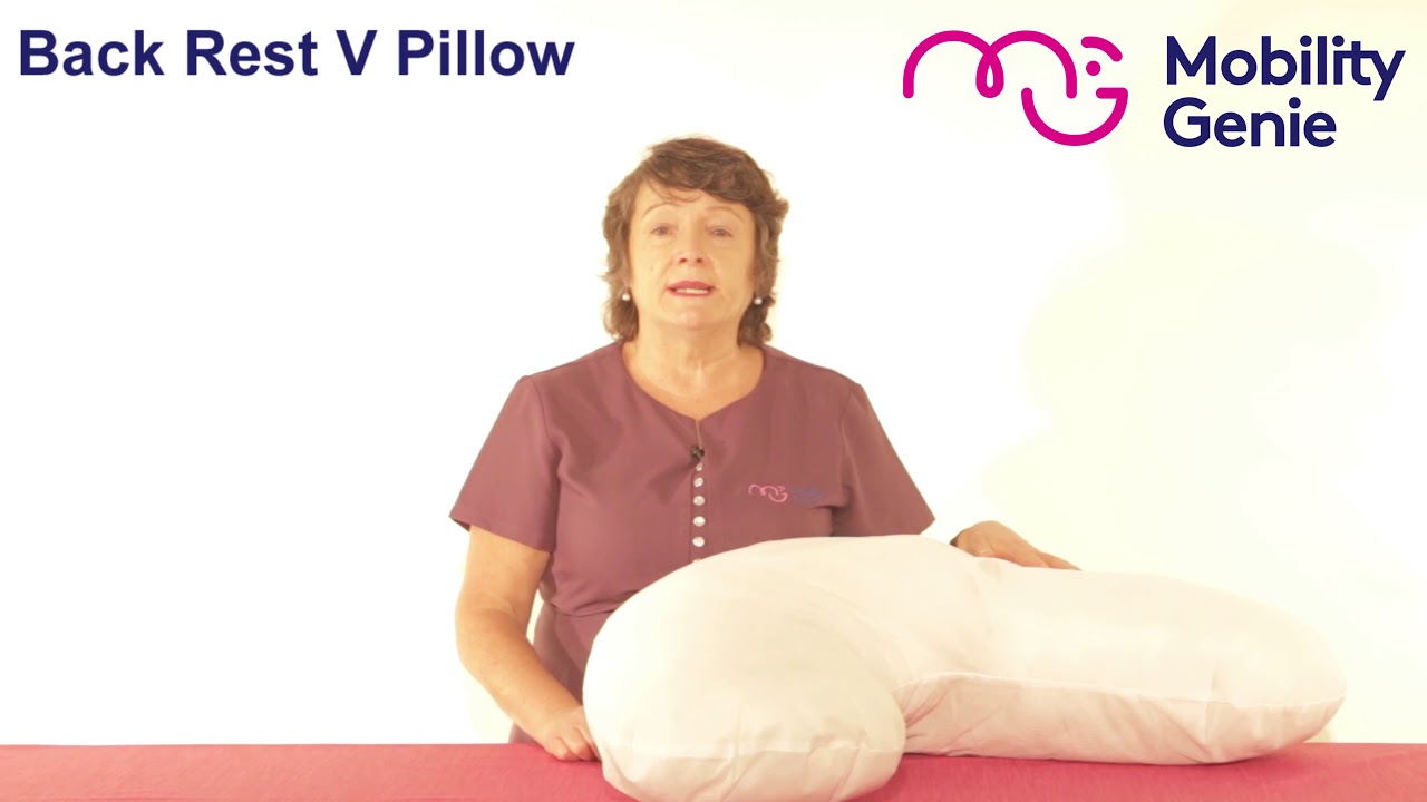 Back Rest V Pillow | Mobility Genie - YouTube