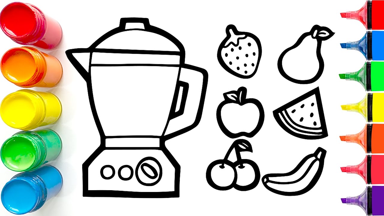 How to Draw a Blender and Fruits | Easy Step-by-Step Tutorial - YouTube