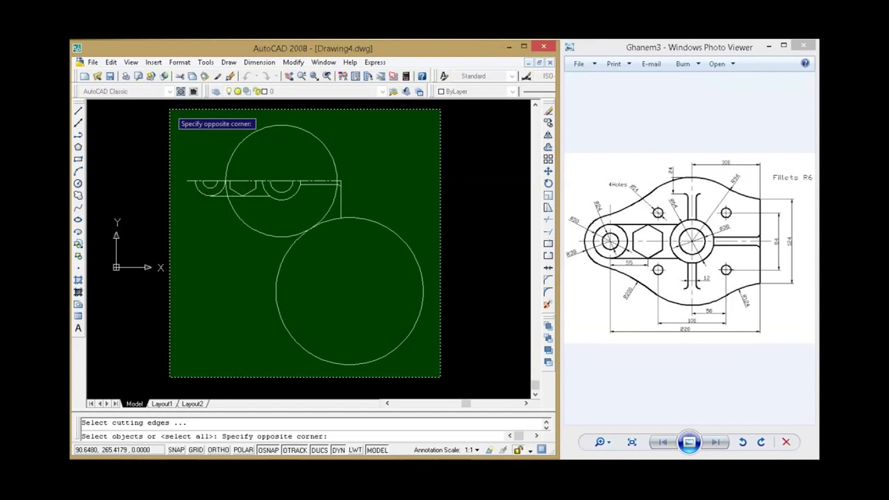 AutoCAD Exercise 11 - YouTube