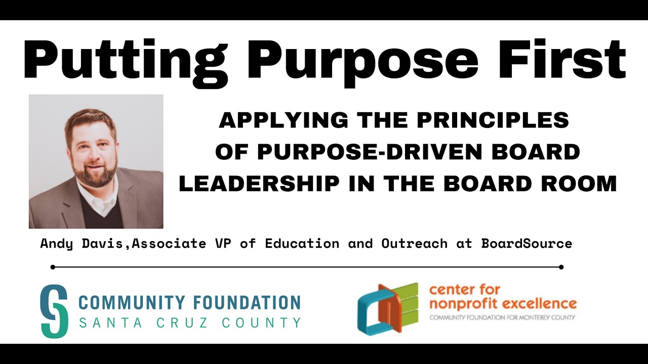 Putting Purpose First - Board Leadership Workshop - YouTube