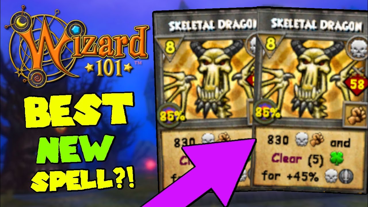 Wizard101 Level 170 Death PvP: THE *NEW* Skeletal Dragon Spell Is ...
