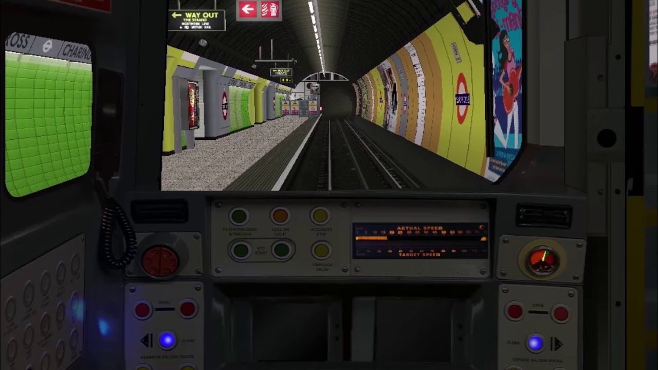 OpenBVE-LU Jubilee Line V3 - 1996 Stock Train - YouTube