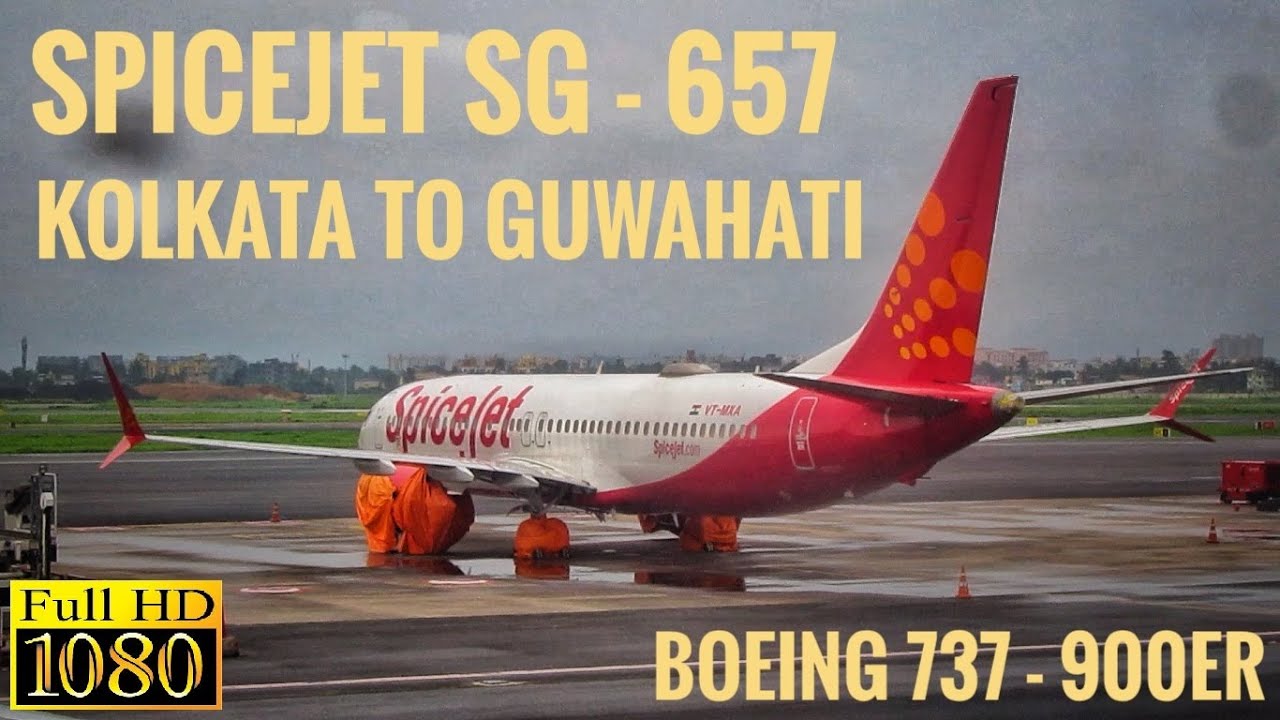 Kolkata to Guwahati Flight Journey | SpiceJet SG-657 | Economy Class ...
