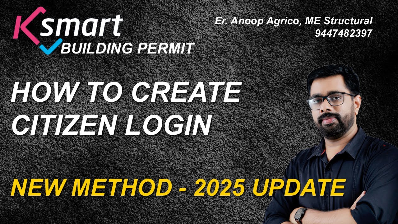 K-SMART Portal Citizen Login Creation 2025 updation | Aadhaar ...