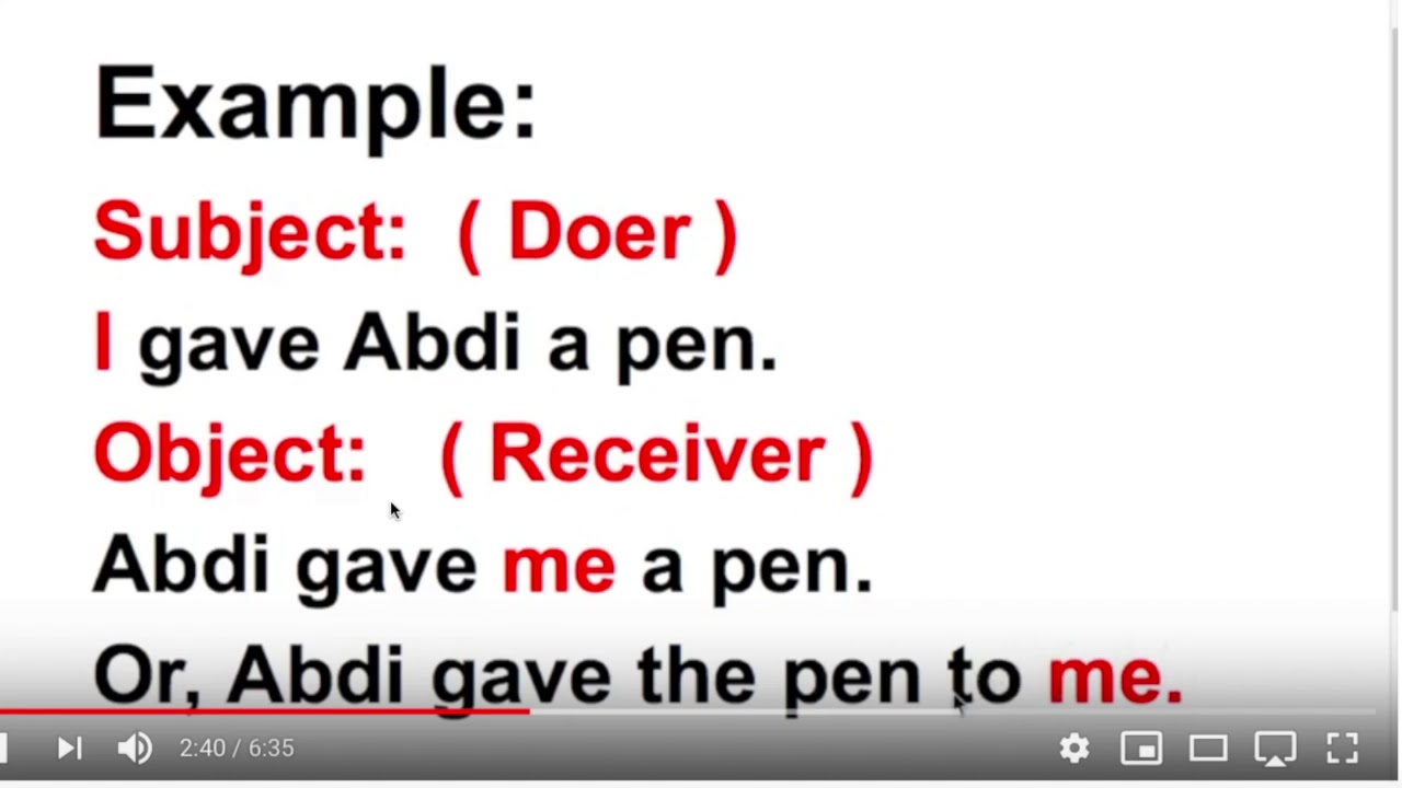 HOW TO USE I AND ME- SUBJECT AND OBJECT - YouTube