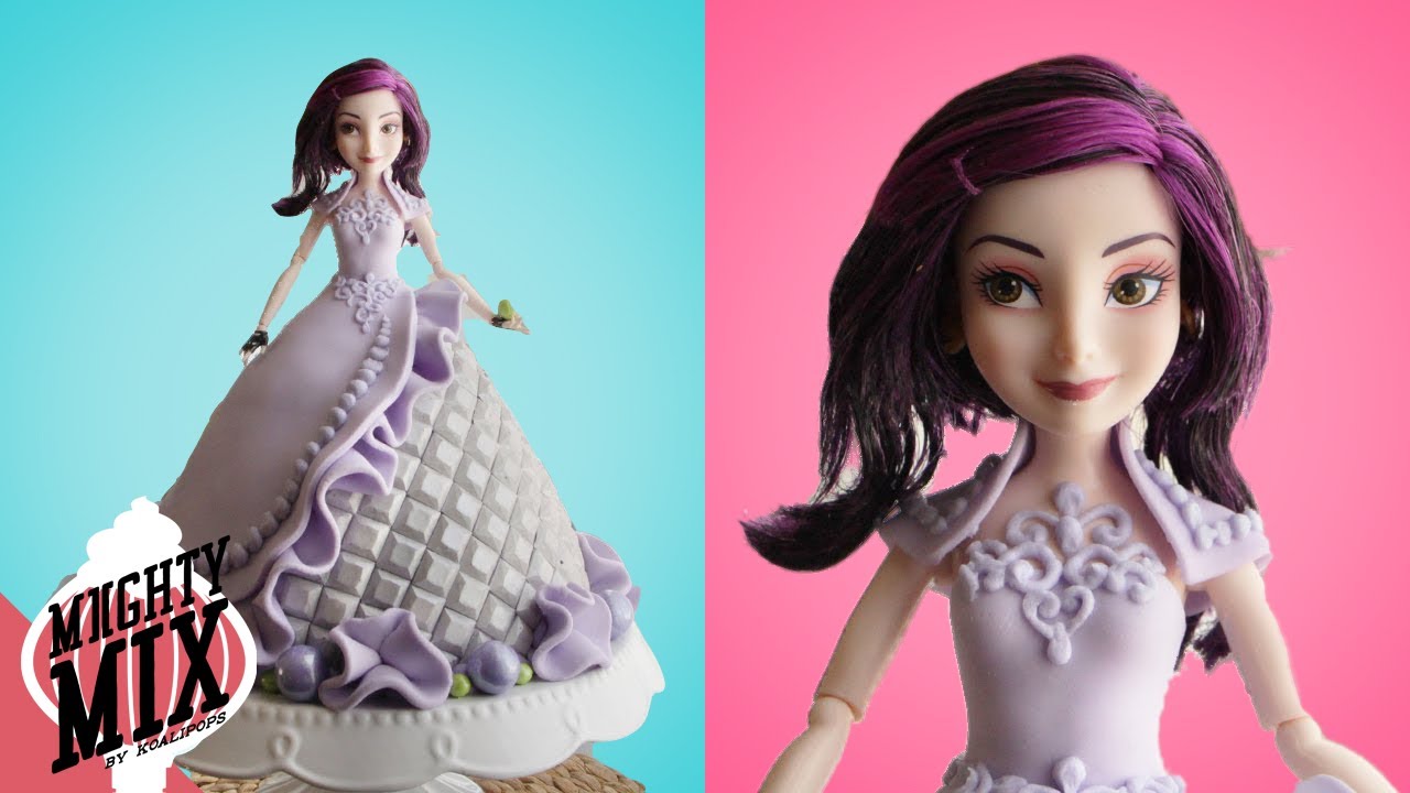 Disneys Descendants 1 Mal Doll Cake How To MiightyMix - YouTube