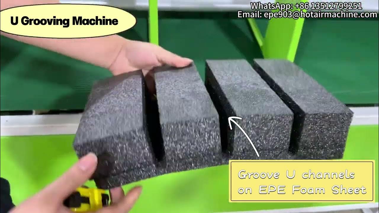 U Grooving Machine: Groove U Shapes on EPE Foam Sheet - YouTube