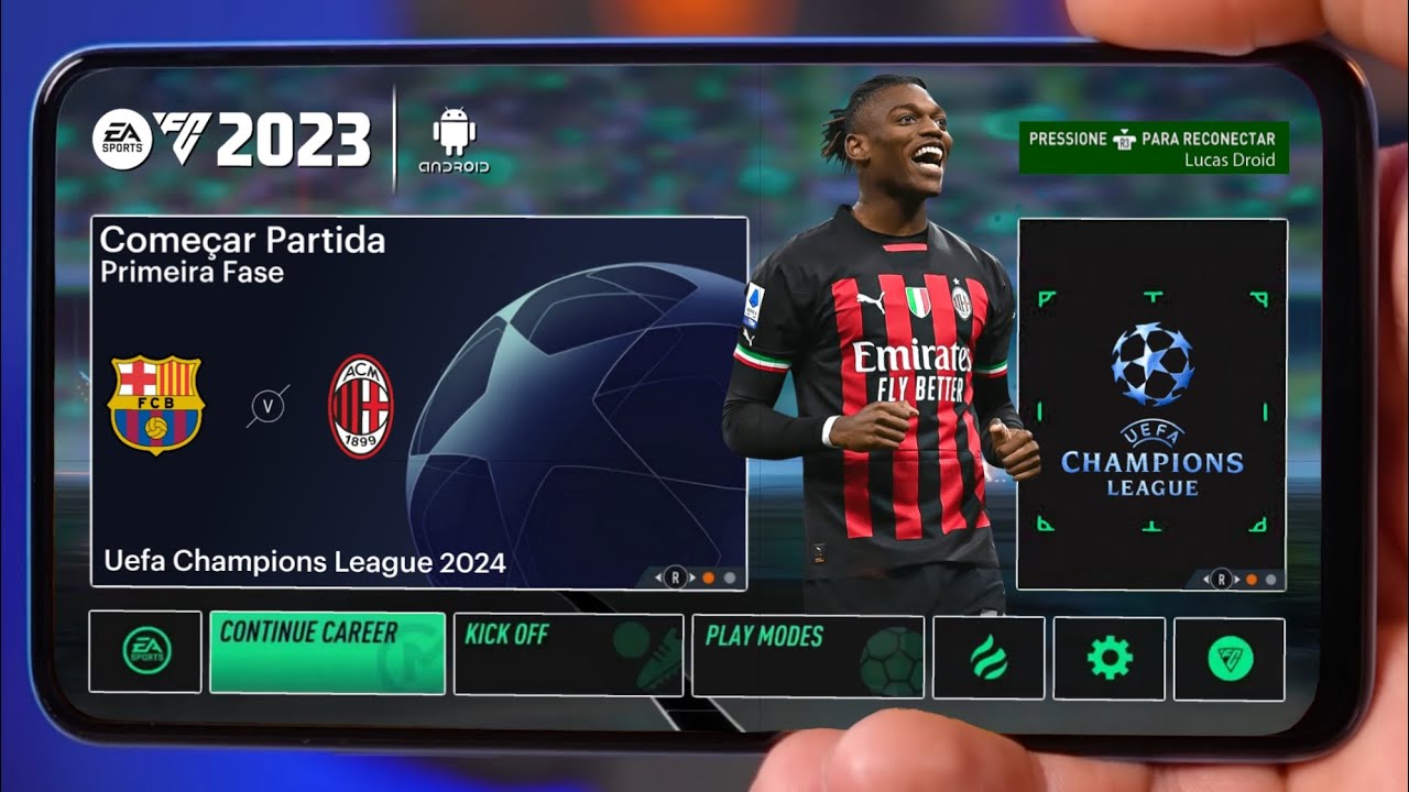 FIFA 16 MOD EA FC 23 ANDROID EUROPEUS MOD PS5 GRÁFICOS E UEFA CHAMPIONS ...