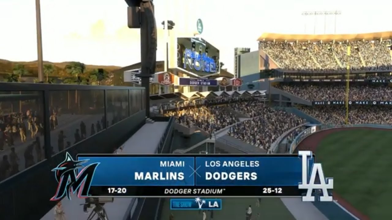 MLB The Show 24 (PS5) (Miami Marlins Season) Game #38: MIA @ LAD - YouTube