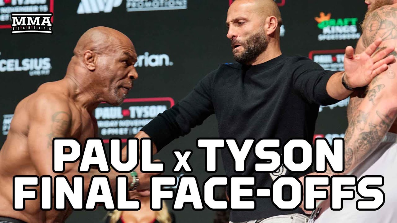 Paul vs.Tyson Final Faceoffs - MMA Fighting - YouTube
