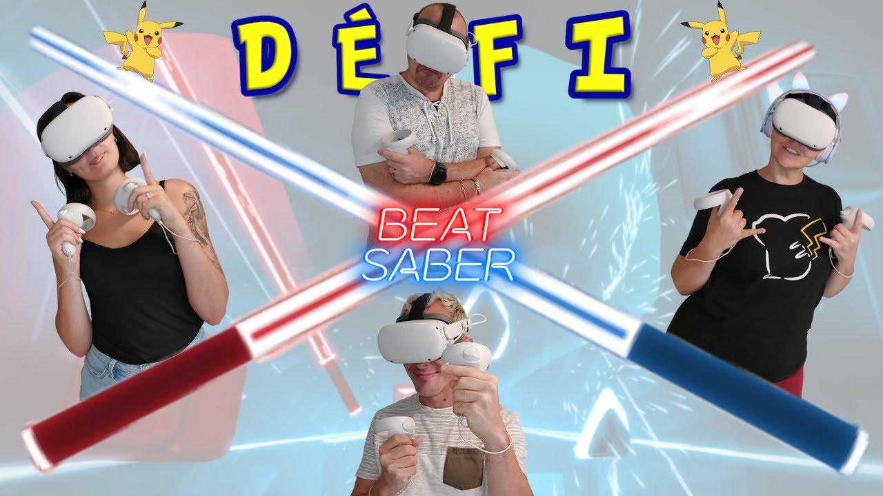ON SE DÉFIE SUR BEAT SABER SUR LE GÉNÉRIQUE DE POKÉMON !! (Meta Quest 2 ...