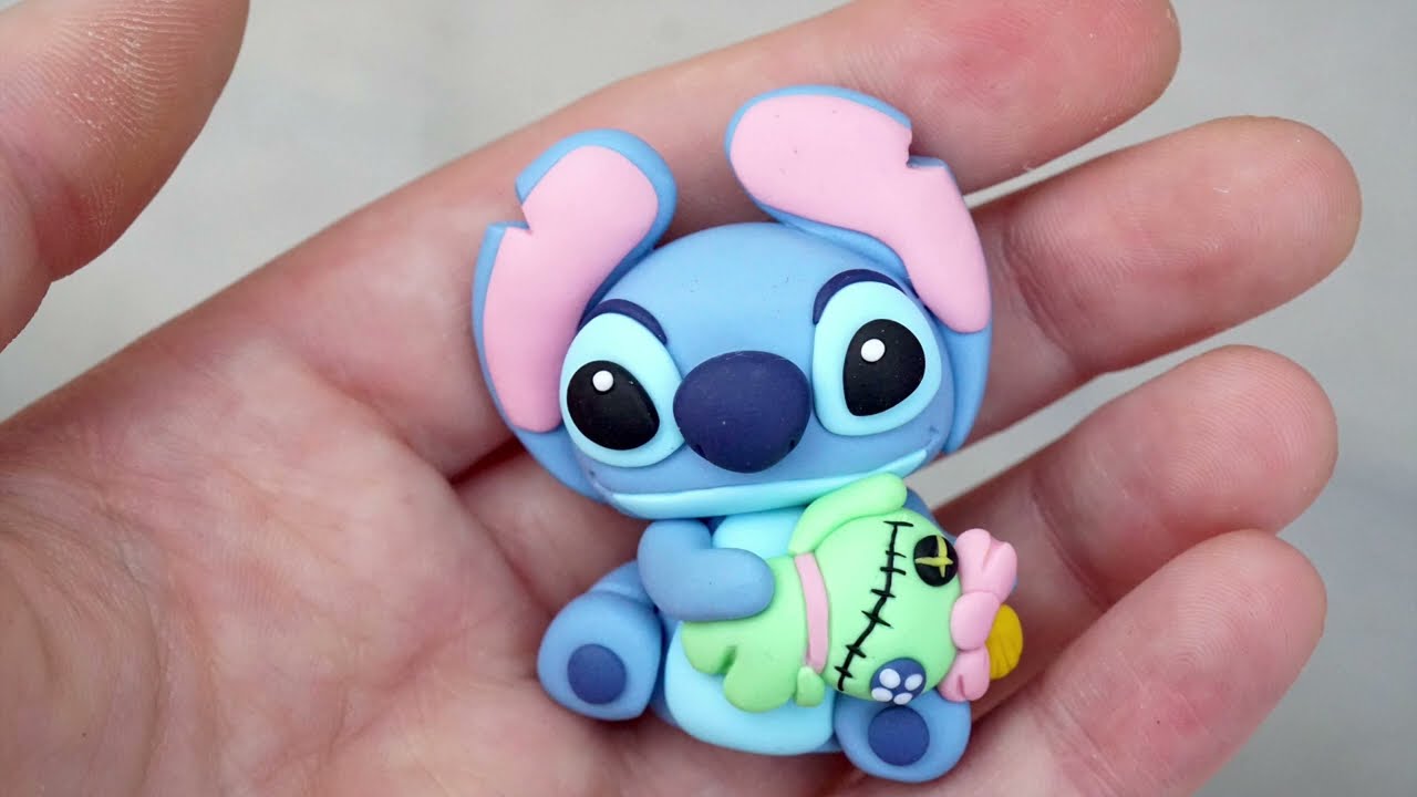 Stitch e Scrump in Fimo - Tutorial facile - YouTube