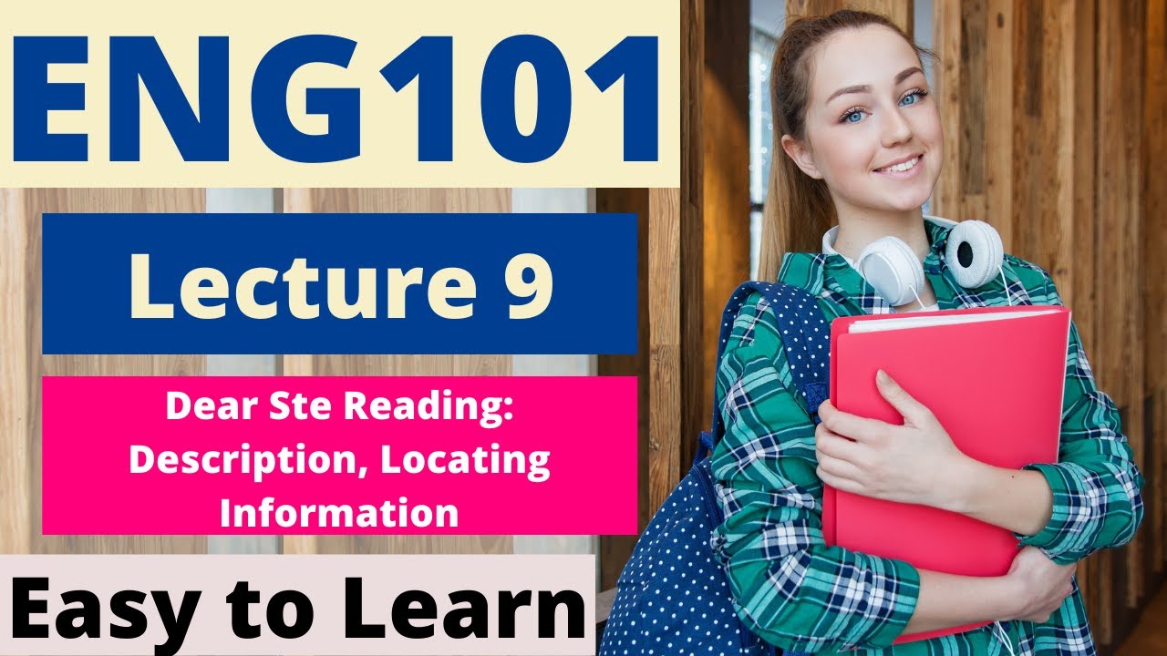 ENG101 | Lecture 9 | Dear Ste Reading | Urdu-Hindi | #EasyLearningClub - YouTube
