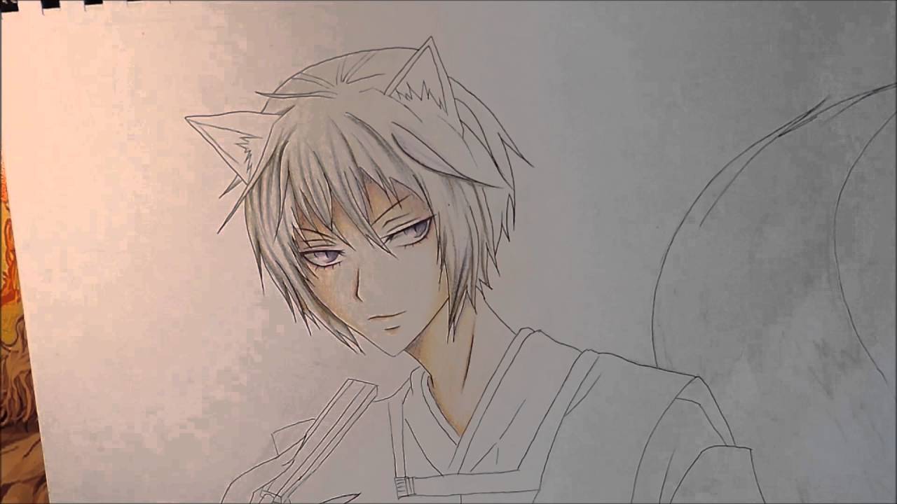 Kamisama Hajimemashita -Tomoe Color Pencil Drawing - YouTube