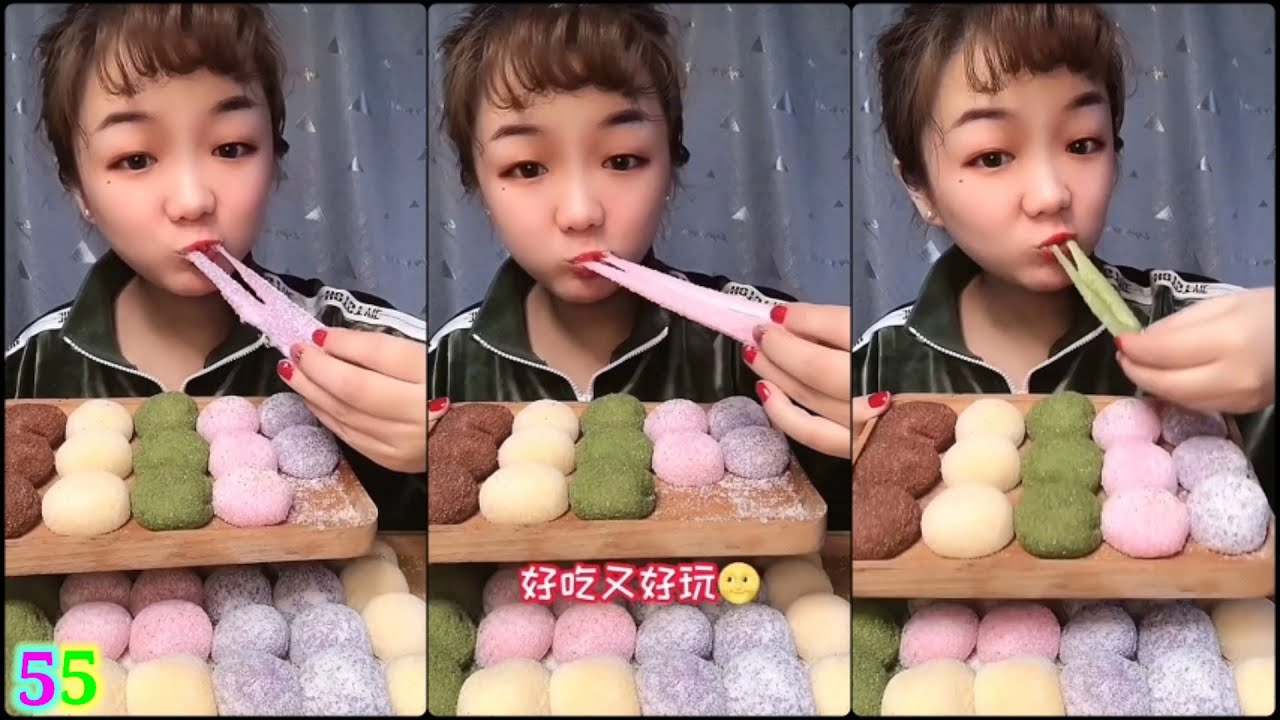 ASMR 🍡 MOCHI Girl Eating Mochi | Colorful Mochi | Mochi Ice Cream ...