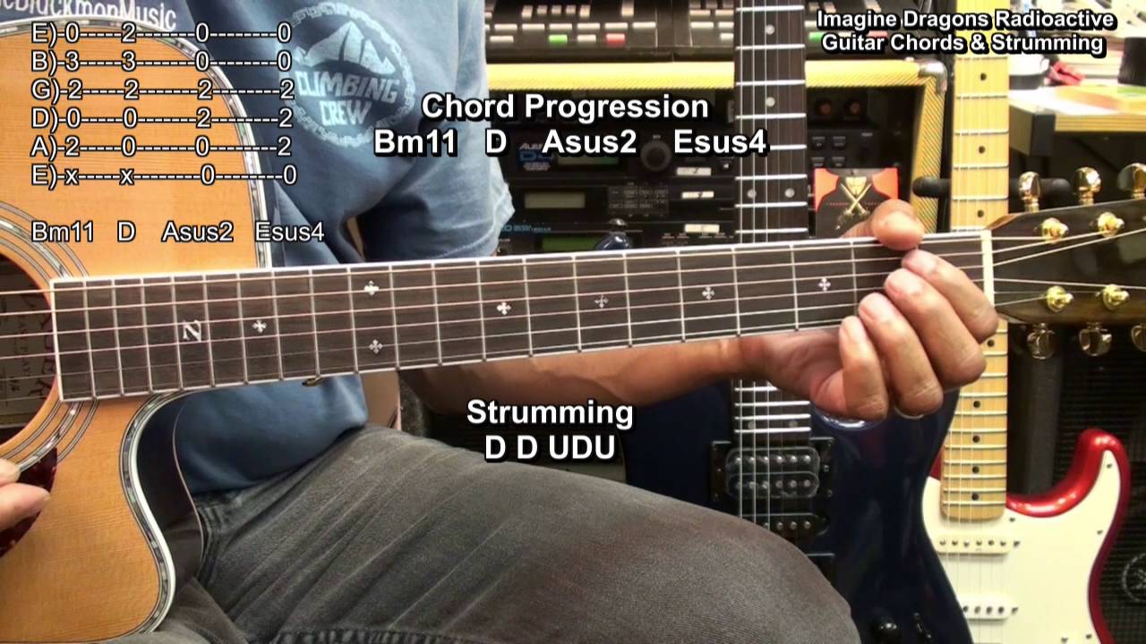Radioactive Imagine Dragons Guitar Strumming & Chords Tutorial ...