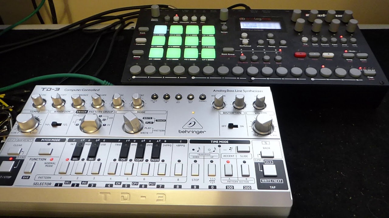 Elektron Analog RYTM & Behringer TD3 - YouTube
