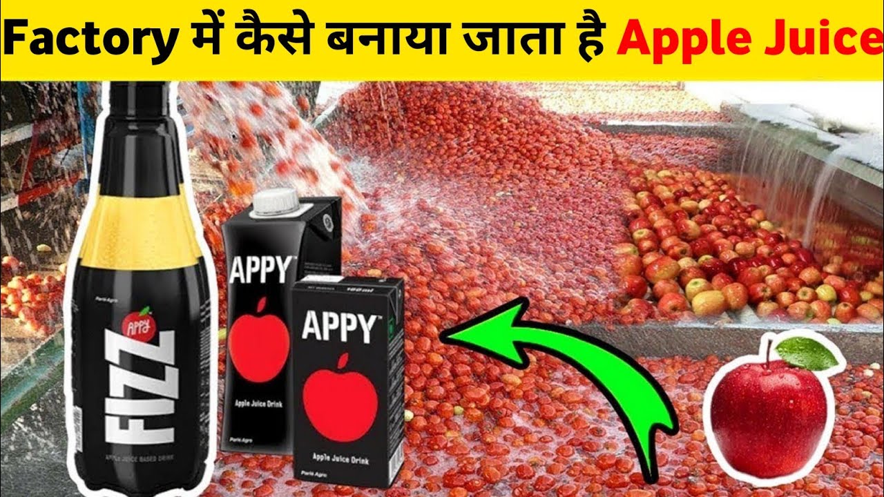 फैक्ट्री में कैसे बनता है? Apple Juice (Fizz) Juice Making Process ...