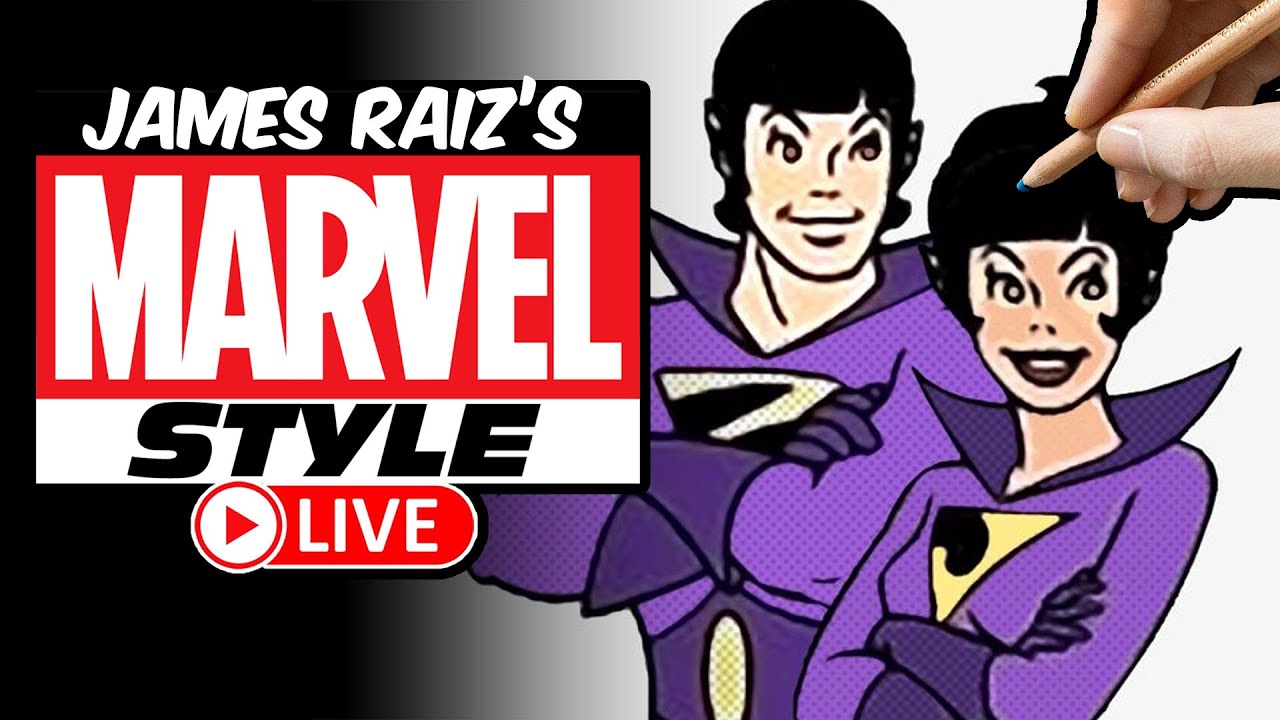 LIVE! Drawing SUPER FRIENDS in a MARVEL STYLE PART 2! - YouTube