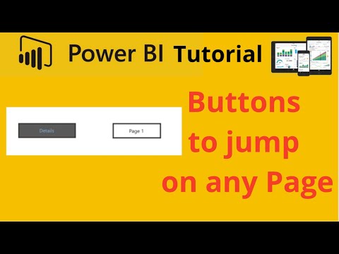Power BI Buttons to Jump on any Page within report - YouTube