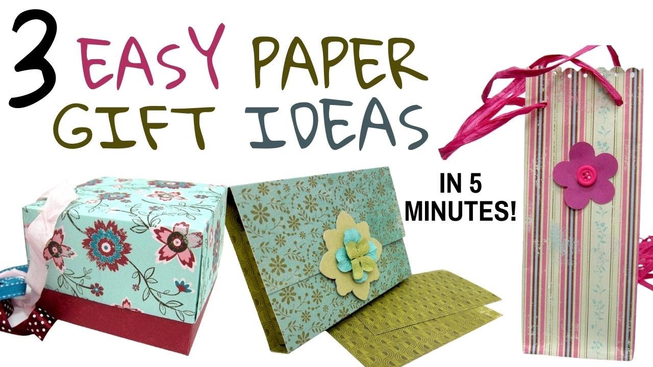 3 Easy Paper Gift Ideas - YouTube