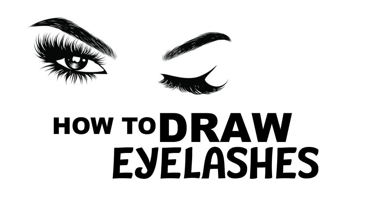 How to Draw Eyelashes (Tutorial) - YouTube